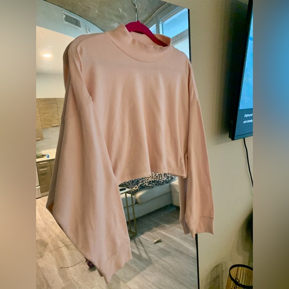 Double Zero | Tops | Double Zero Pink Cropped Turtle Neck Sweater Large ...